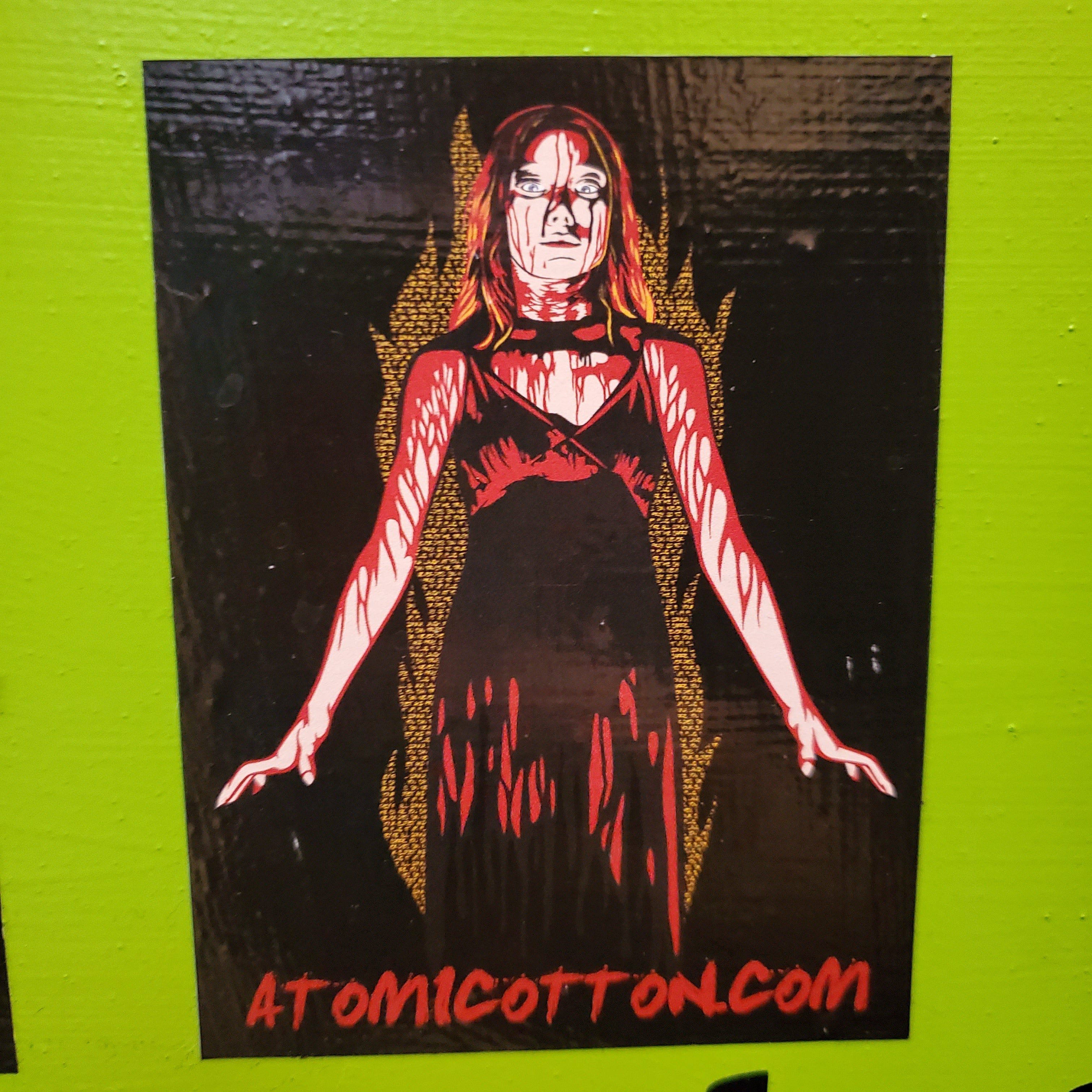 Carrie White sticker – Atomic Cotton
